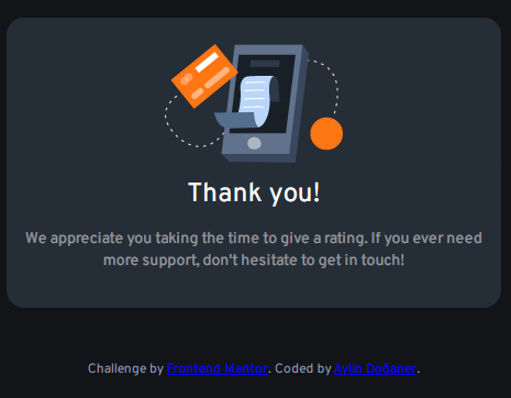 GitHub - doganeraylin/interactive-rating-component