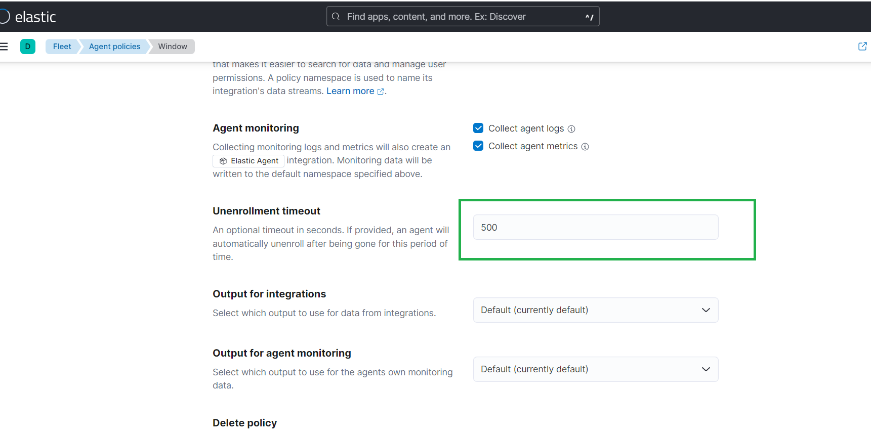 [Fleet]: New unenrollment timeout is selected if changes are made while agent is offline · Issue ...