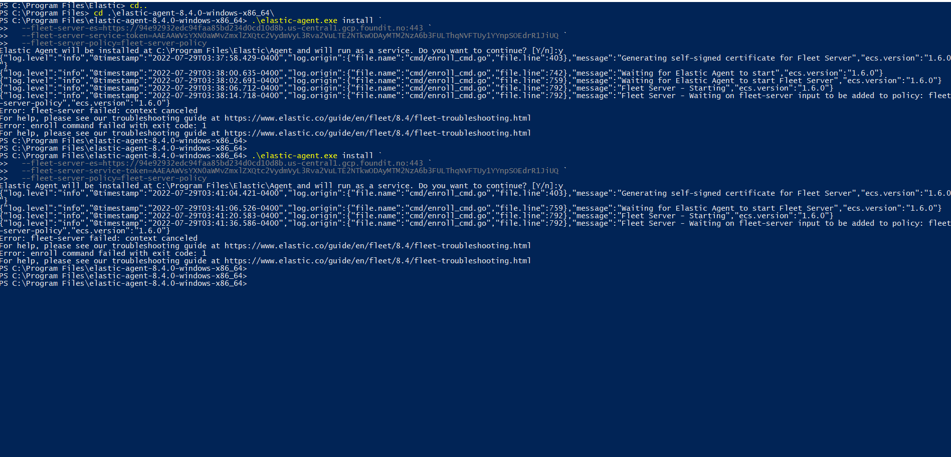 Fleet User Is Unable To Install Fleet Server Agent On Kibana Cloud Environment · Issue 1701