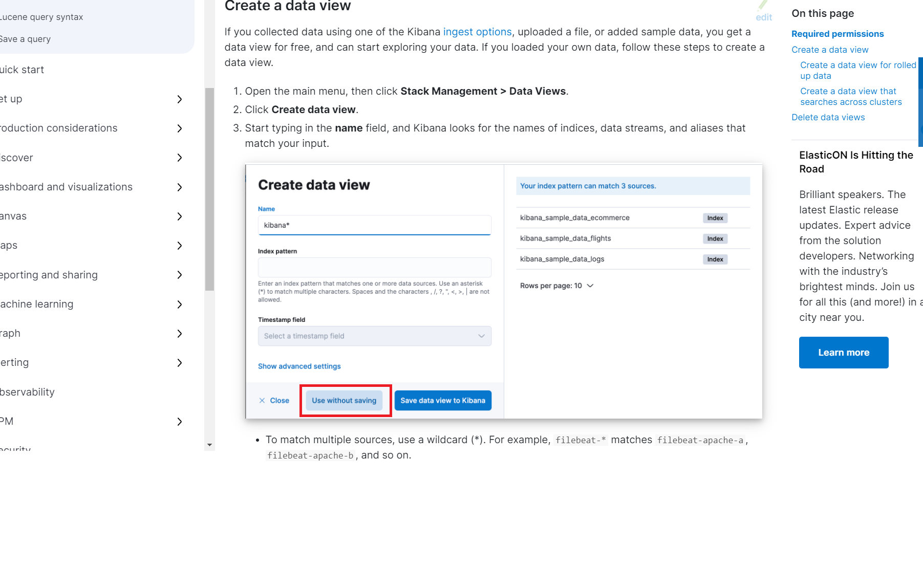 Fleet Use Without Saving Button Not Available In The Create Data