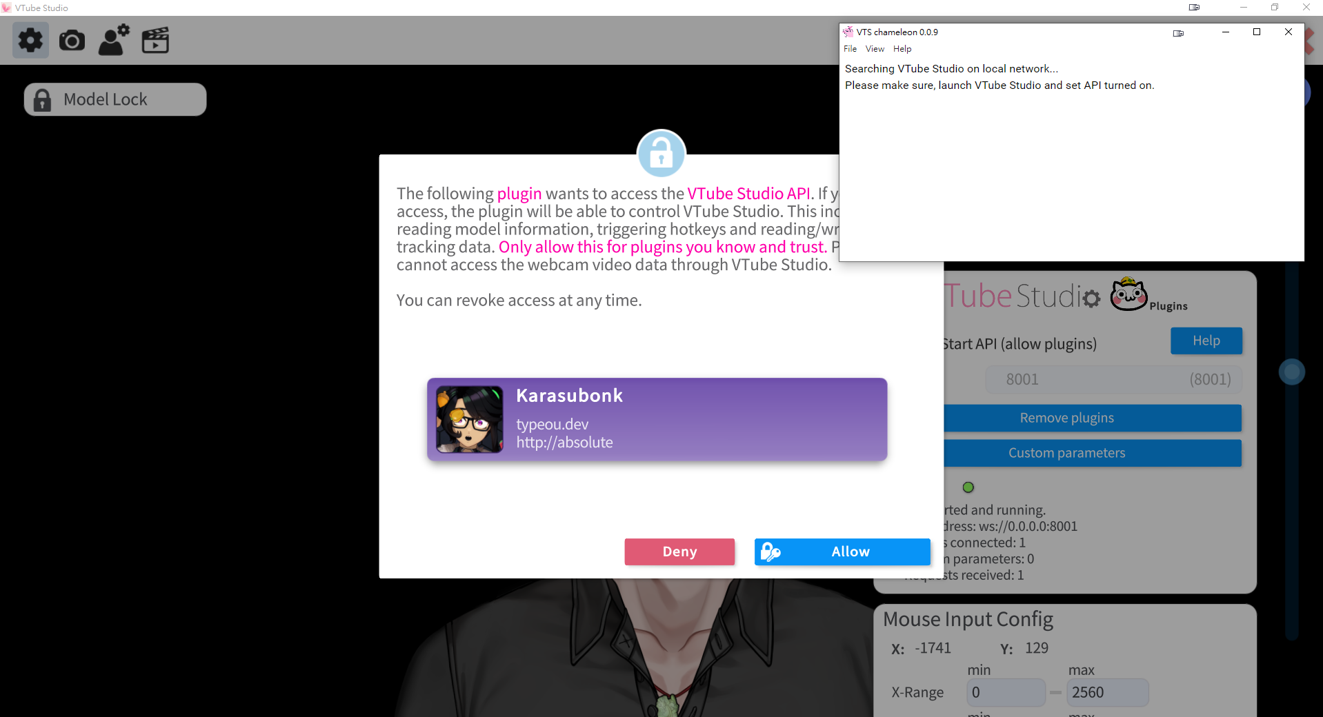 Unable to connect to VTS API · Issue #2 · satetsu888/vts-chameleon · GitHub