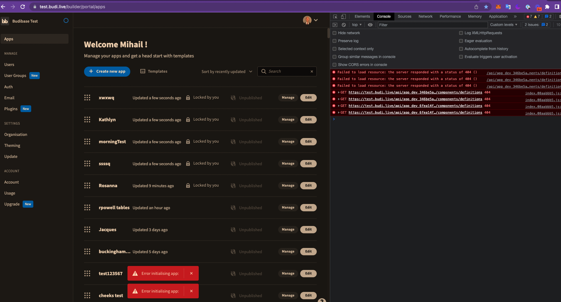 Unable to delete a table · Issue #8743 · Budibase/budibase · GitHub