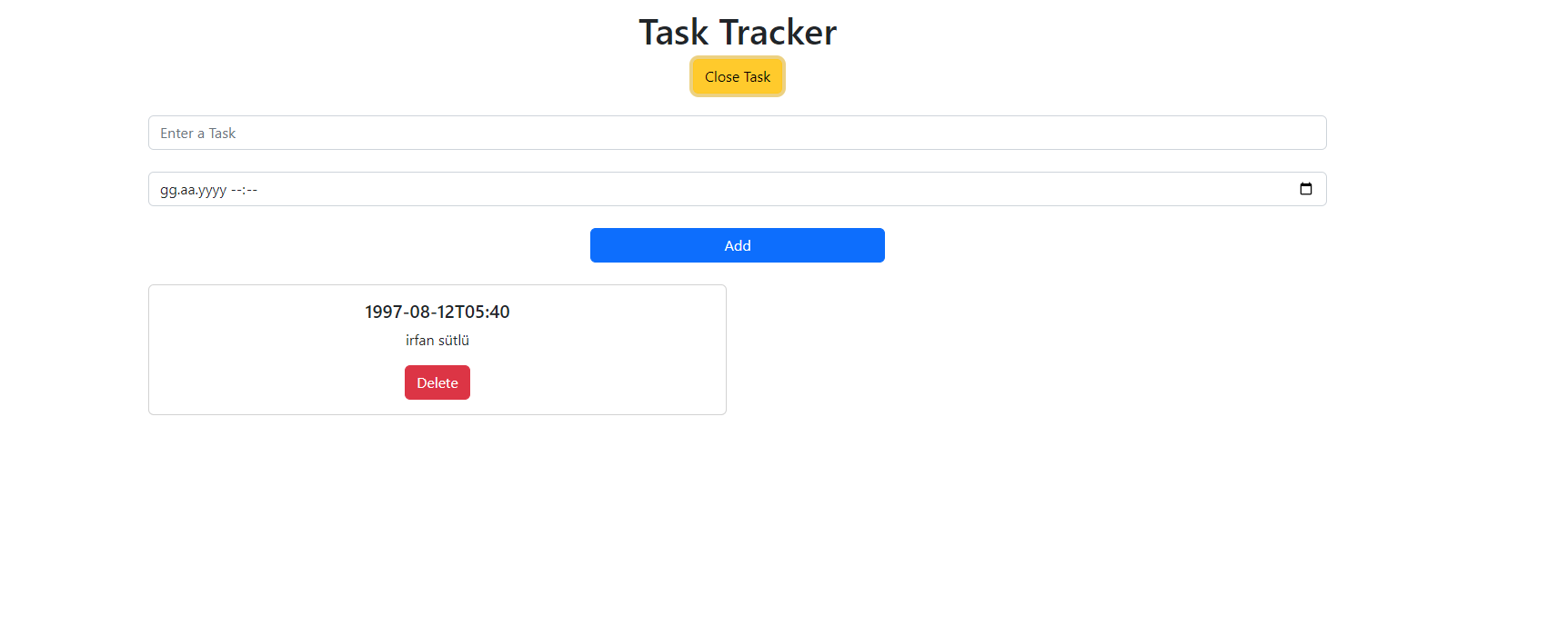 GitHub - irfansutlu/task-tracker