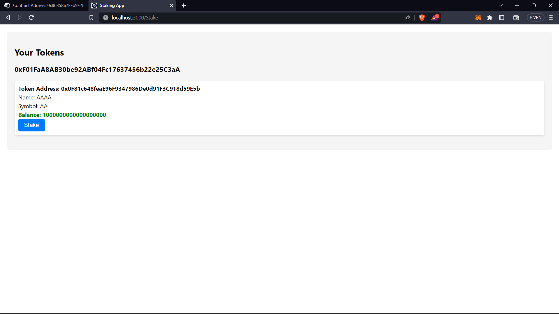 GitHub - kanakjaiswal16/Staking-App: A Dapp to mint and stake ERC20 token