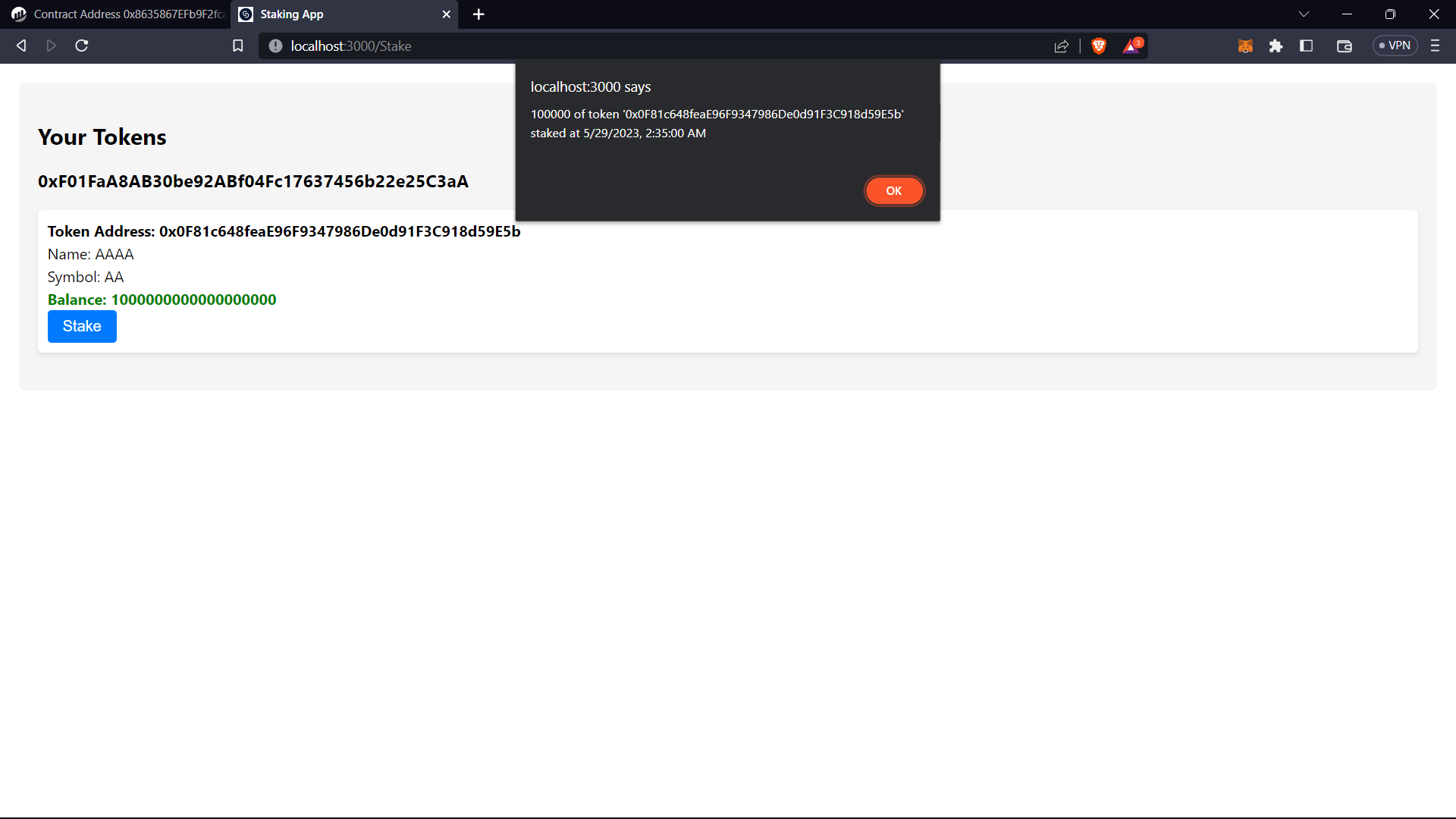GitHub - kanakjaiswal16/Staking-App: A Dapp to mint and stake ERC20 token