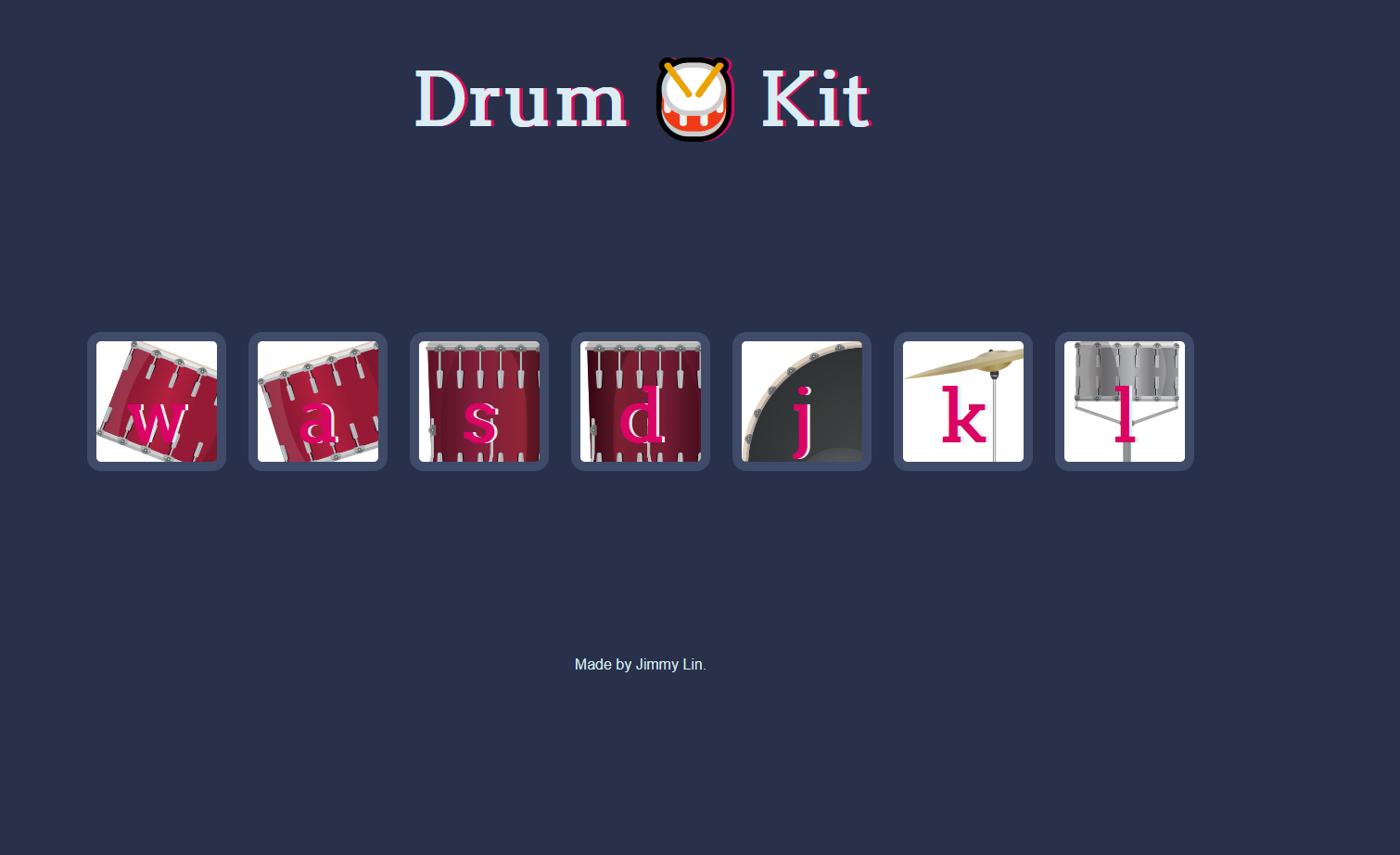 GitHub - AnimasianX/Drum-Kit: HTML/CSS/Javascript and DOM manipulation to play sounds for ...