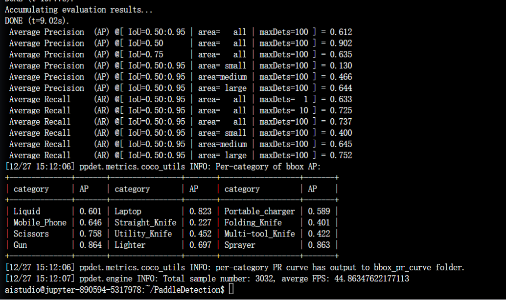 评估ppyoloe模型时加上--classwise，想要输出每一个类别的AP值，报错 · Issue #7565 · PaddlePaddle/PaddleDetection · GitHub