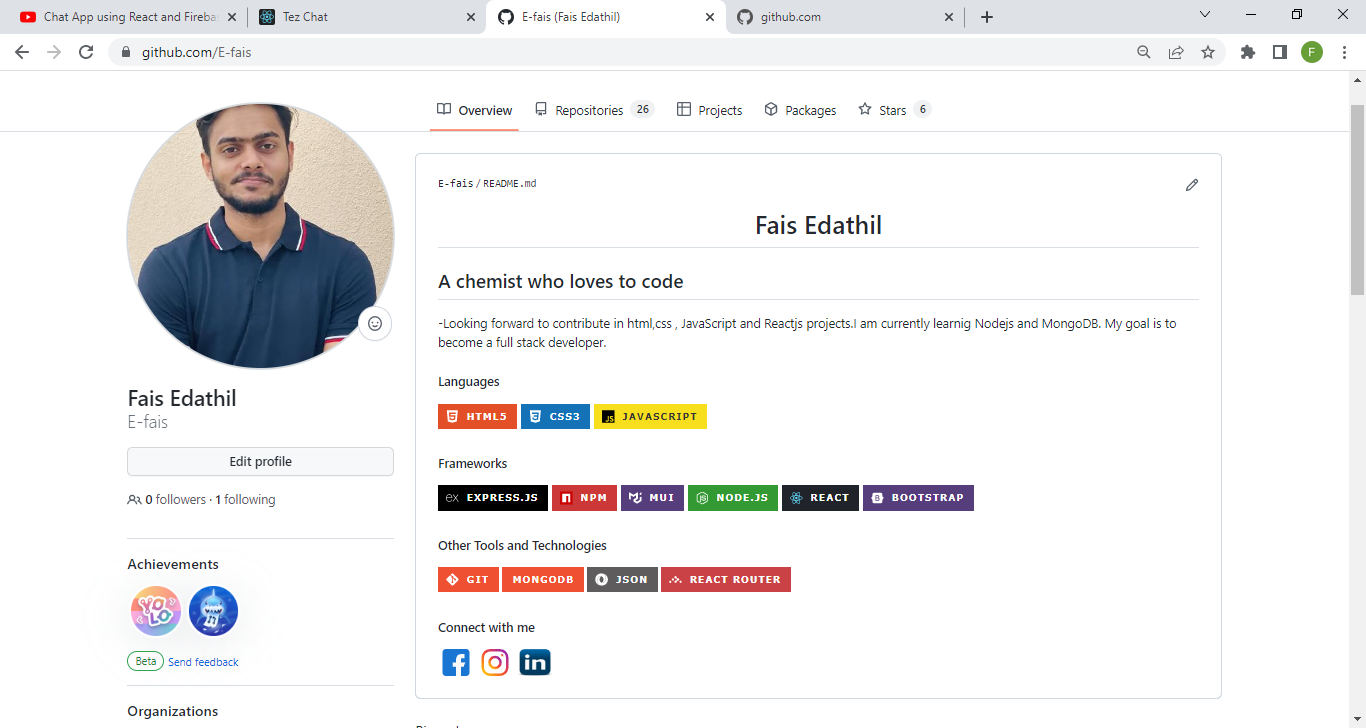 Fais Edathil · Issue 1429 · Eddiehubcommunityawesome Github Profiles