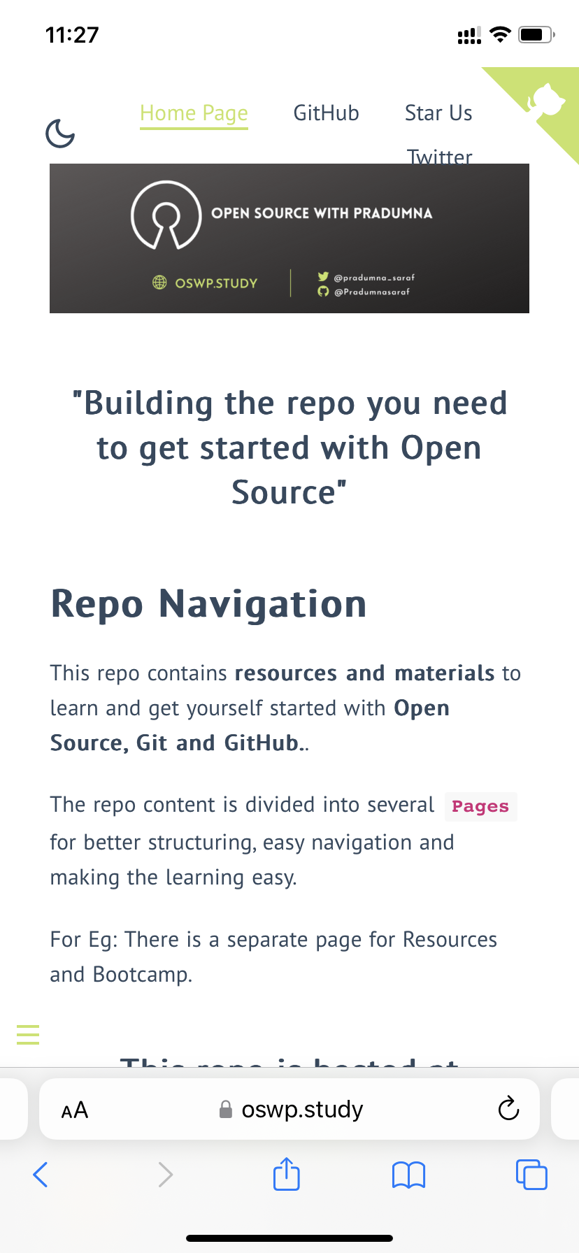 [FEATURE] responsive navbar · Issue #208 · Pradumnasaraf/open-source-with-pradumna · GitHub
