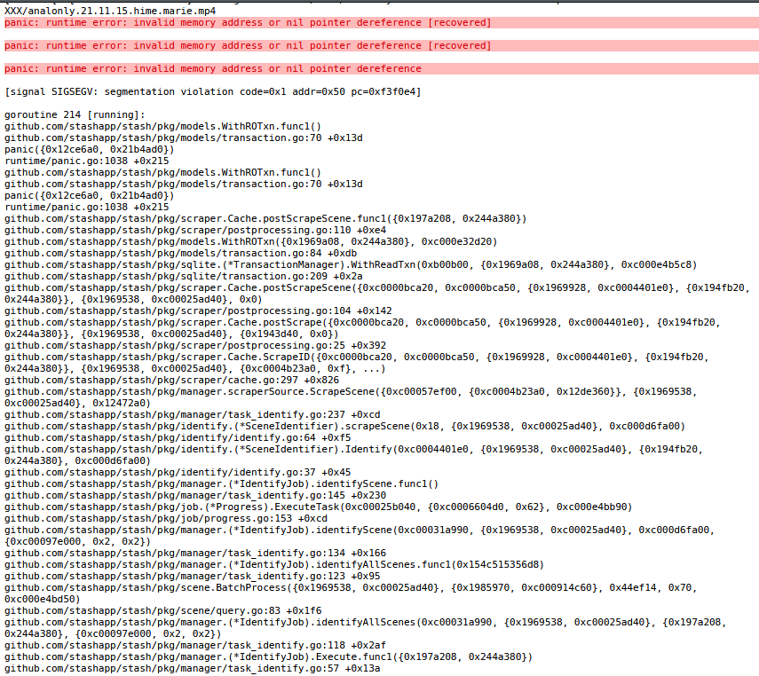 [Bug Report] Identify Crashing Stash · Issue #2060 · stashapp/stash · GitHub