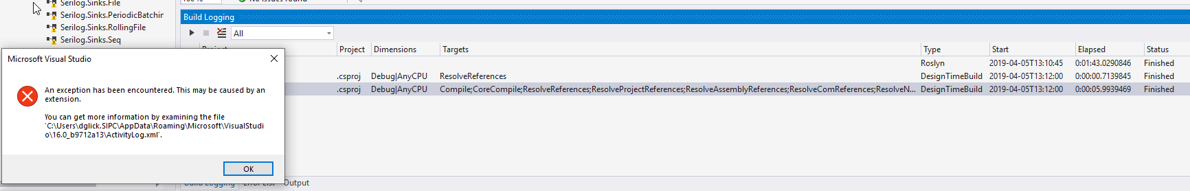 NullReferenceException in VS 2019 · Issue #66 · dotnet/project-system-tools · GitHub
