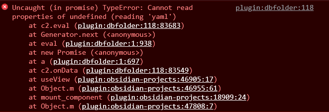 [Bug]: Regresion with obsidian projects support - load · Issue #786 · RafaelGB/obsidian-db ...