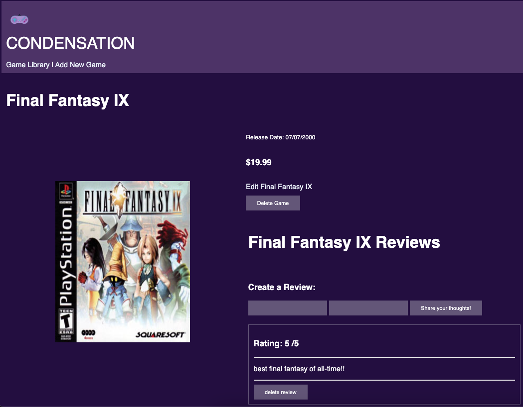 GitHub - mnbarber/Condensation