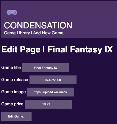 GitHub - mnbarber/Condensation