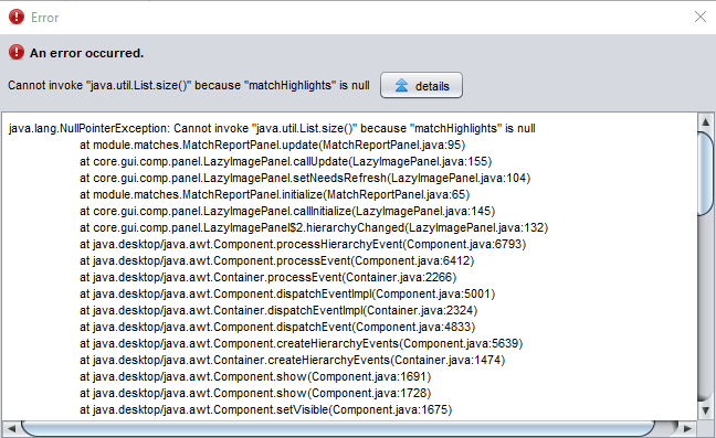 [BUG] Error: Clicking on a match that has not been downloaded · Issue #1553 · ho-dev ...