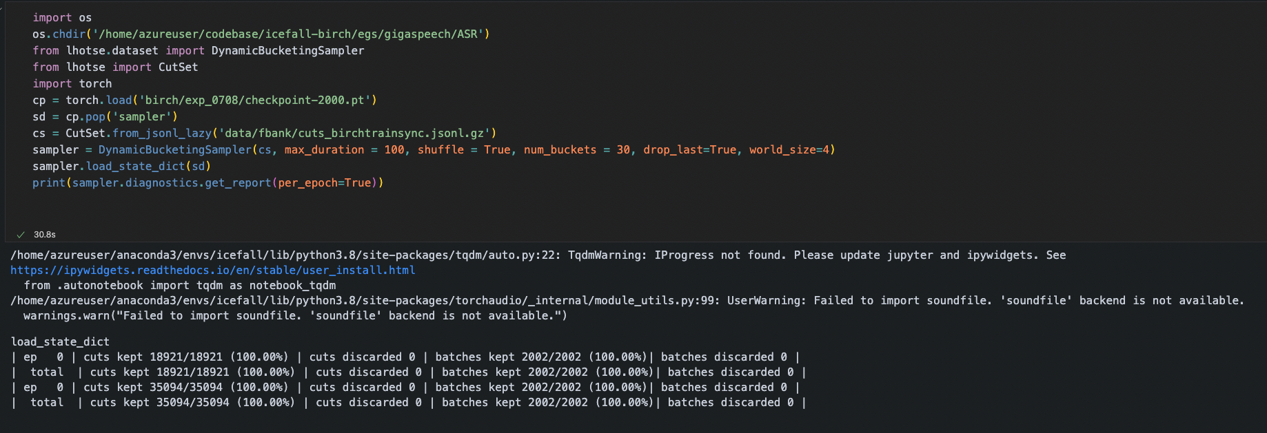 load_state_dict doesn't catch 'StopIteration' exception · Issue #753 · lhotse-speech/lhotse · GitHub