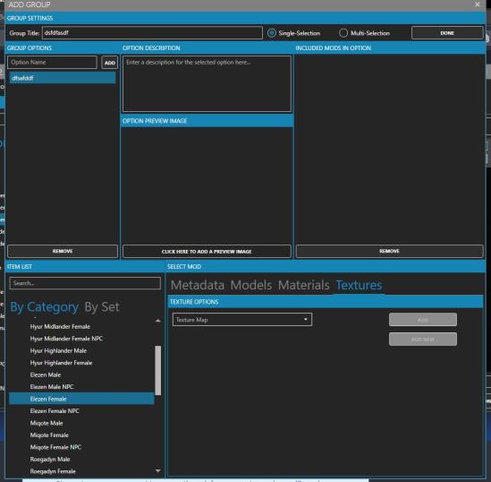 Unable to select any options under the Character tab when making a ...