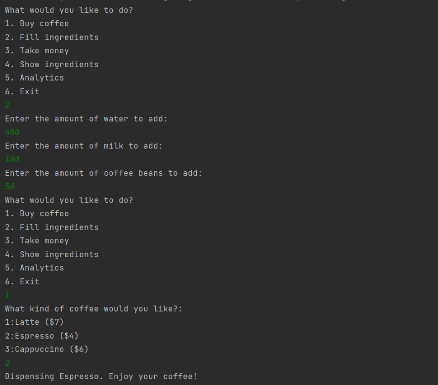 GitHub - poojagurnule/Coffee-Machine-Simulator