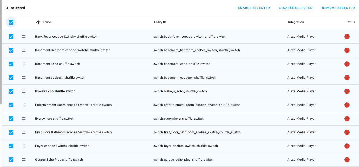 Entities UI selection/remove bugs · Issue #5020 · home-assistant/frontend · GitHub