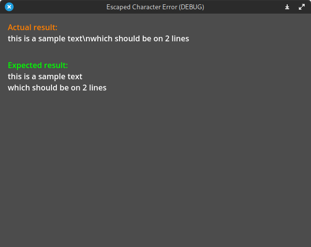 Escaped characters (like \n or \t) in PackedStringArray defined in the editor using the @export ...