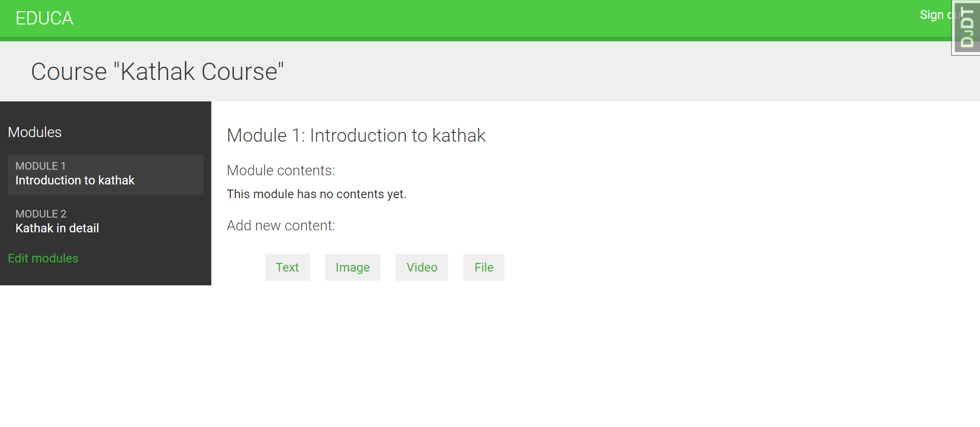 GitHub - LaxmansAryan/EDUCADjangoLearningPlatform: Educa is a Django-based e-learning platform ...