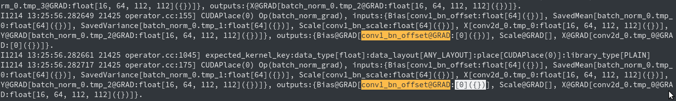 Batchnormgrad输出的output为0,导致后续出错 · Issue 21804 · Paddlepaddlepaddle · Github