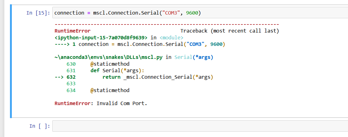 RuntimeError: Invalid Com Port. · Issue #290 · LORD-MicroStrain/MSCL ...
