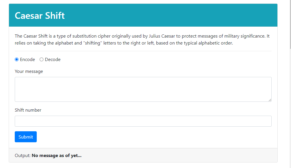 GitHub - Just-Tryn-ToDevelop/decoder-ring-capstone-project: Coded the logic and algorithims ...