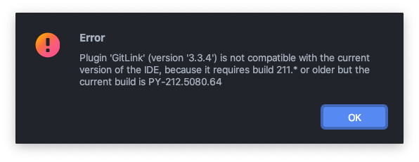 Plugin crash on startup (IntelliJ IDEA 2021.2.1) · Issue #152 · ben-gibson/GitLink · GitHub