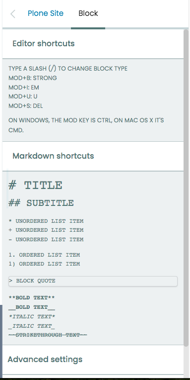 Block Shortcuts style shouts with UPPERCASE ALL THE THINGS · Issue #3811 · plone/volto · GitHub