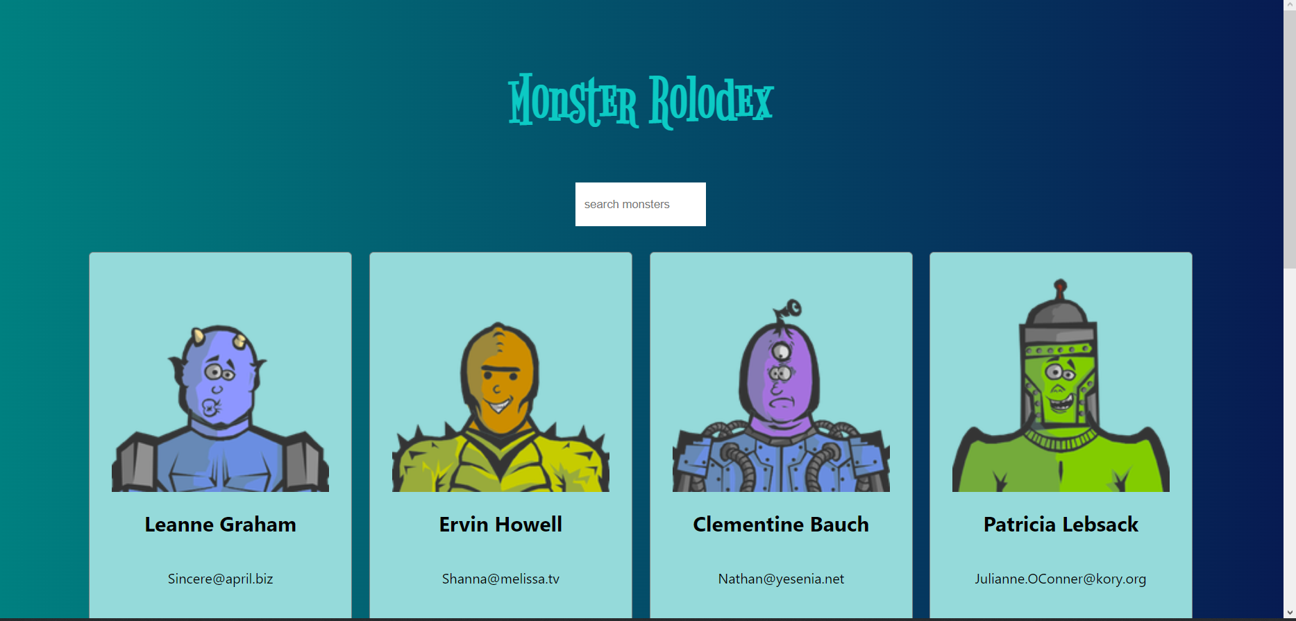 GitHub - LRRProjects/MonstersRolodex-Site