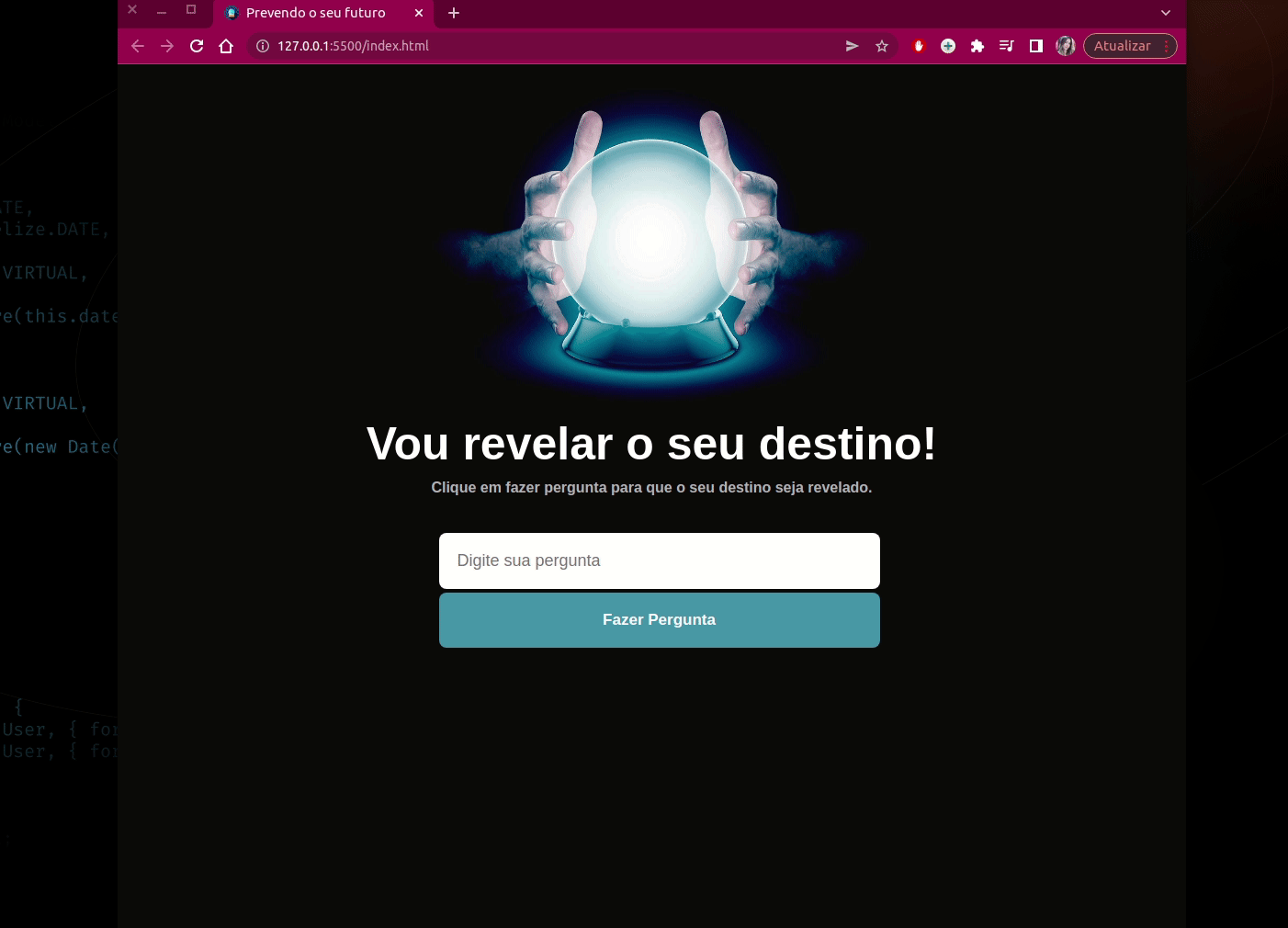 GitHub - Edna06/bola-de-cristal: Projeto produzido durante a maratona Explorer
