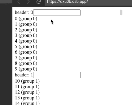[BUG] gropup content lose focus · Issue #506 · petyosi/react-virtuoso · GitHub