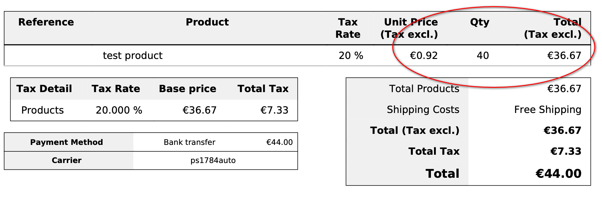 [SOLVED] Error in calculating the total (tax excluded) when editing an order (PS 1.7.8.5 ...