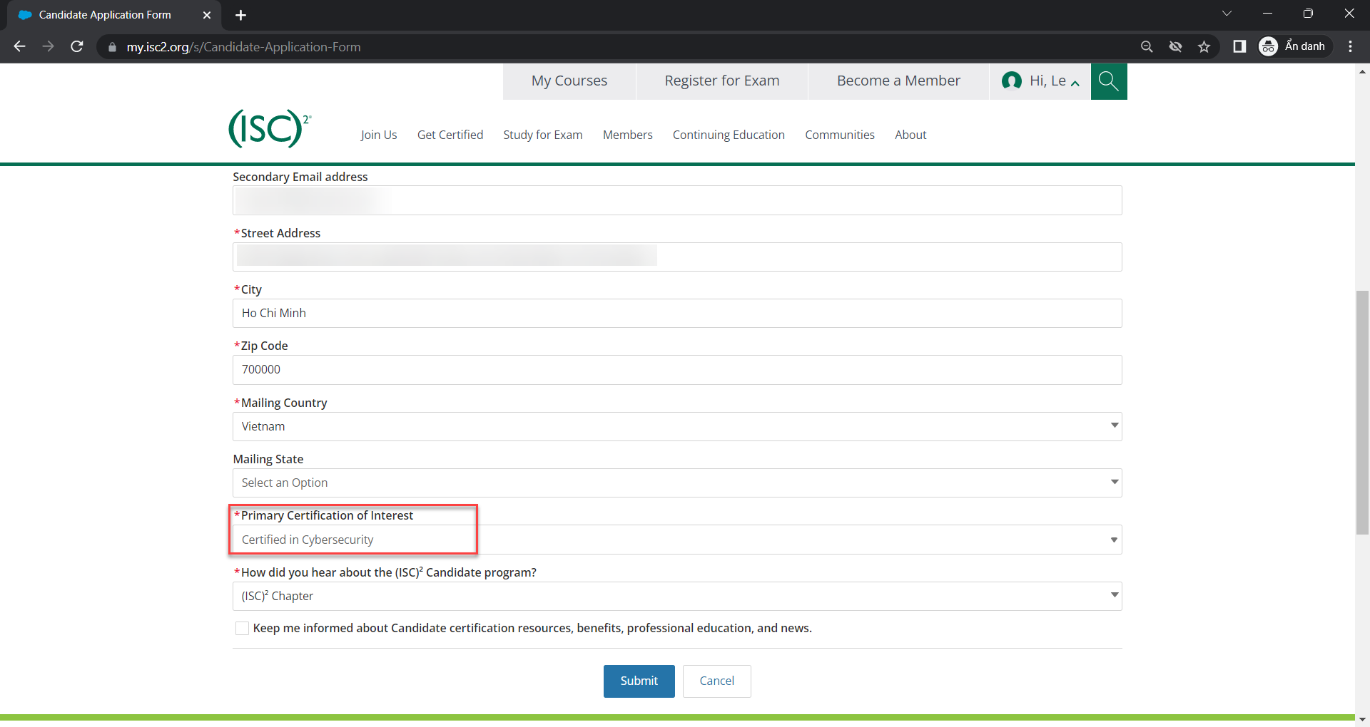 GitHub - hieulecyber/ISC2