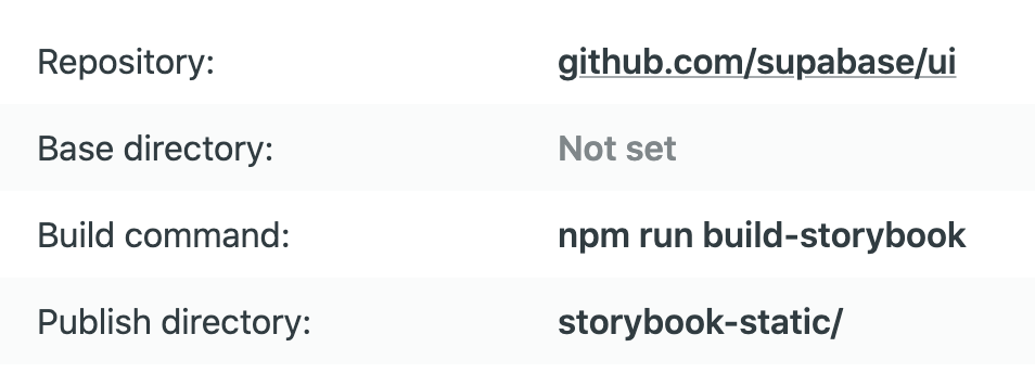 Feat: Host Storybook docs website · Issue #4 · supabase/ui · GitHub