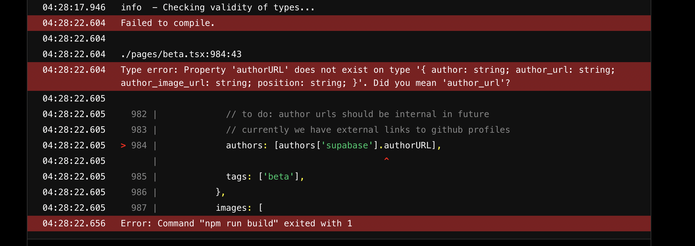 Fix failing docs deployment · Issue #4790 · supabase/supabase · GitHub