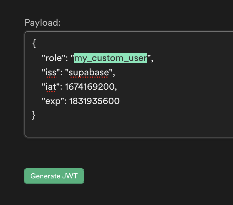 Custom Database Roles · Issue 11745 · Supabase Supabase · Github