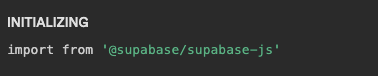"import supabase" snippet in the auto-docs is incorrect · Issue #109 · supabase/supabase · GitHub