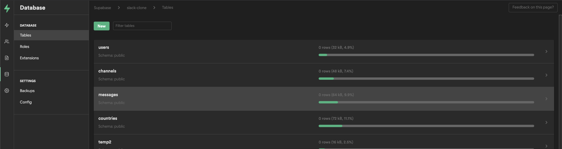 Table sizes are confusing · Issue #172 · supabase/supabase · GitHub