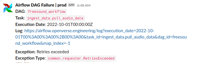 Bubble up original exception when retries have exceeded · Issue #1369 · WordPress/openverse · GitHub