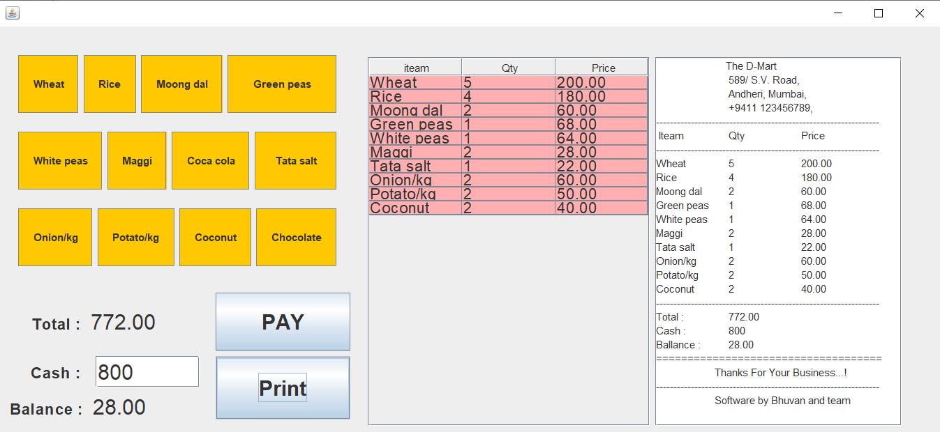 GitHub - bhusawant/Grocery-Billing-System