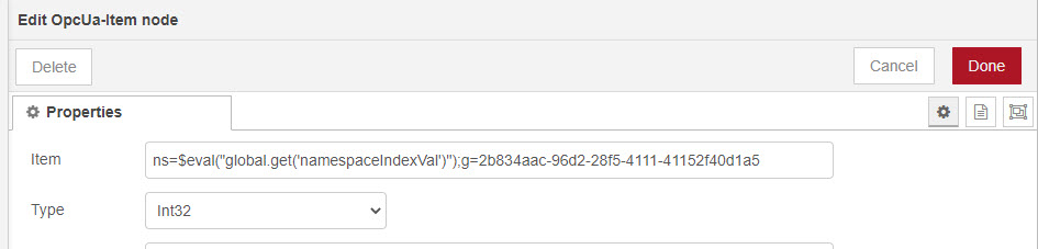 Concatenate string to NodeId to pass variable NameSpaceIndex · Issue #524 · mikakaraila/node-red ...