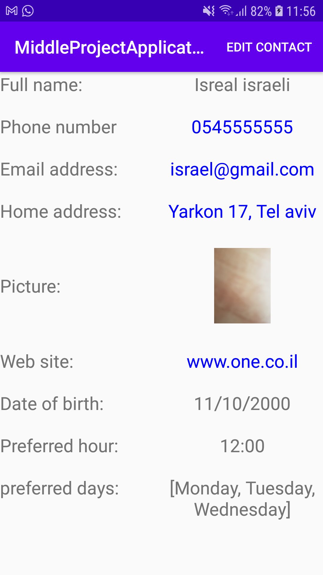 GitHub - ortub10/MiddleProjectApplication