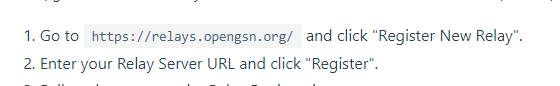 impossible to register new relay - no button (or anything else) "Register New Relay" on the site ...
