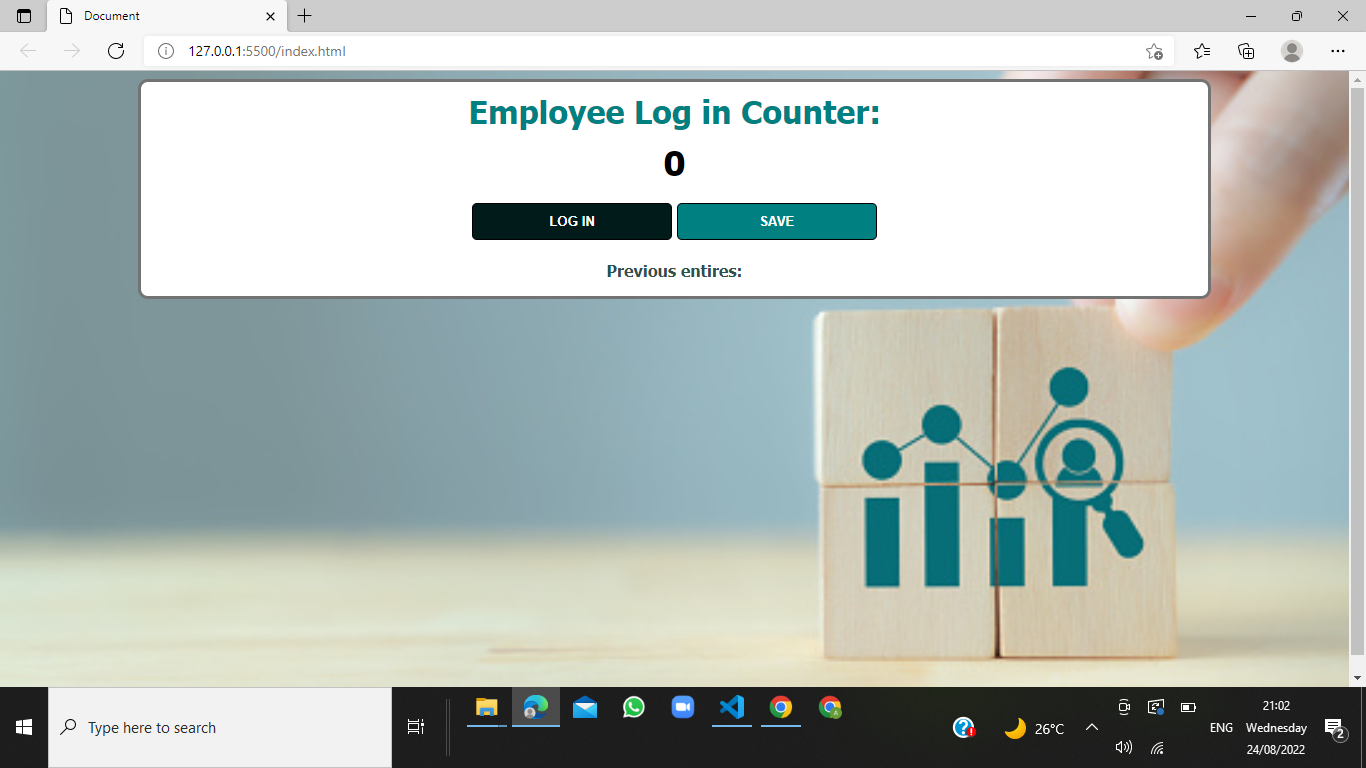 Github Herbalistwithaphdemployee Log In Counter A Log In App Built With Html Css And Javascript