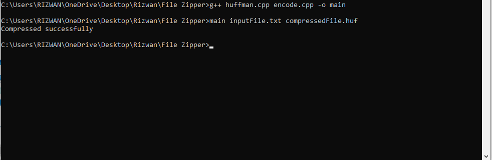 GitHub - rizwanahmedit23/File-Zipper: C++ program to compress and ...