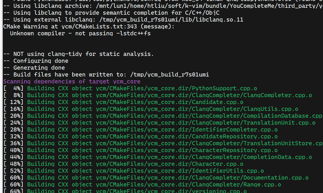 The ycmd server SHUT DOWN (restart with ':YcmRestartServer'). Unexpected error......when open ...