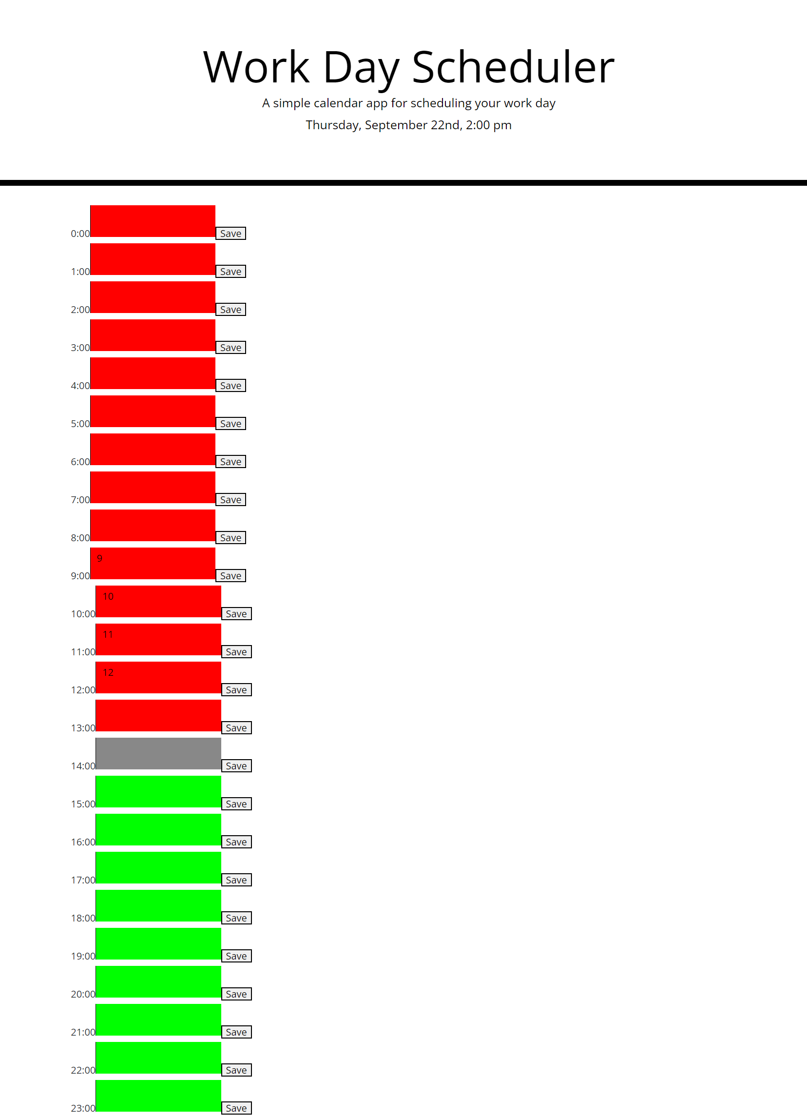 GitHub - JoePShoulak/workday-scheduler: A homework assignment for the ...