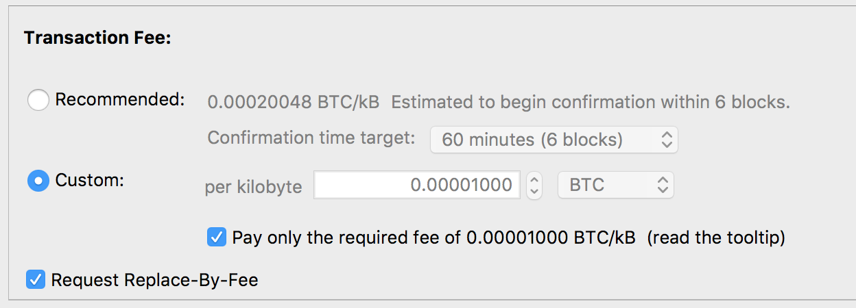 Allow custom fee increase / bump for RBF · Issue #647 · bitcoin-core/gui · GitHub